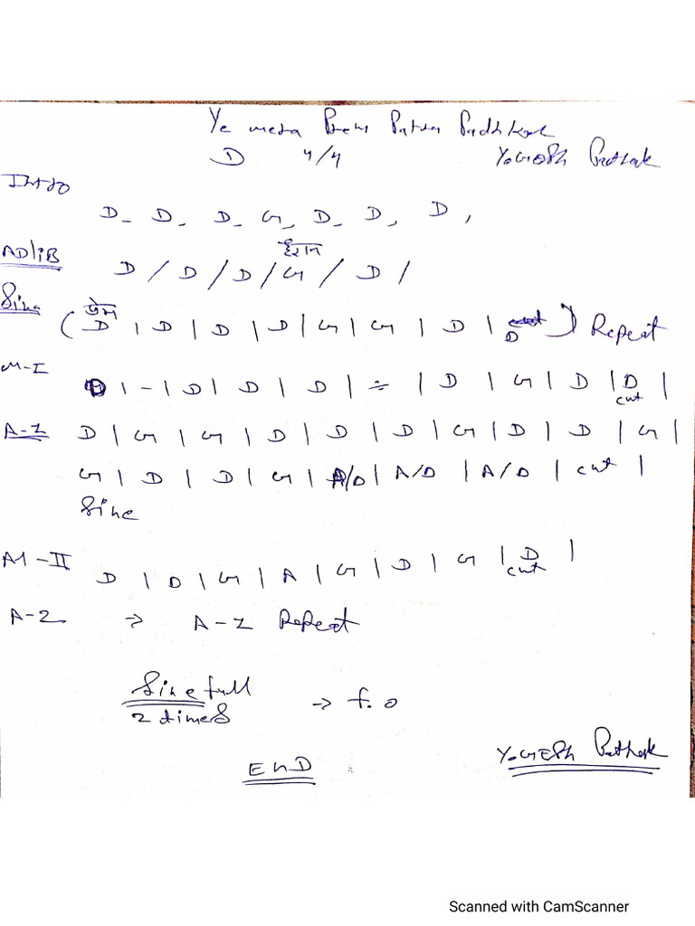 Ye Mera Prem Patra Padhkar Ch. Chart | PDF