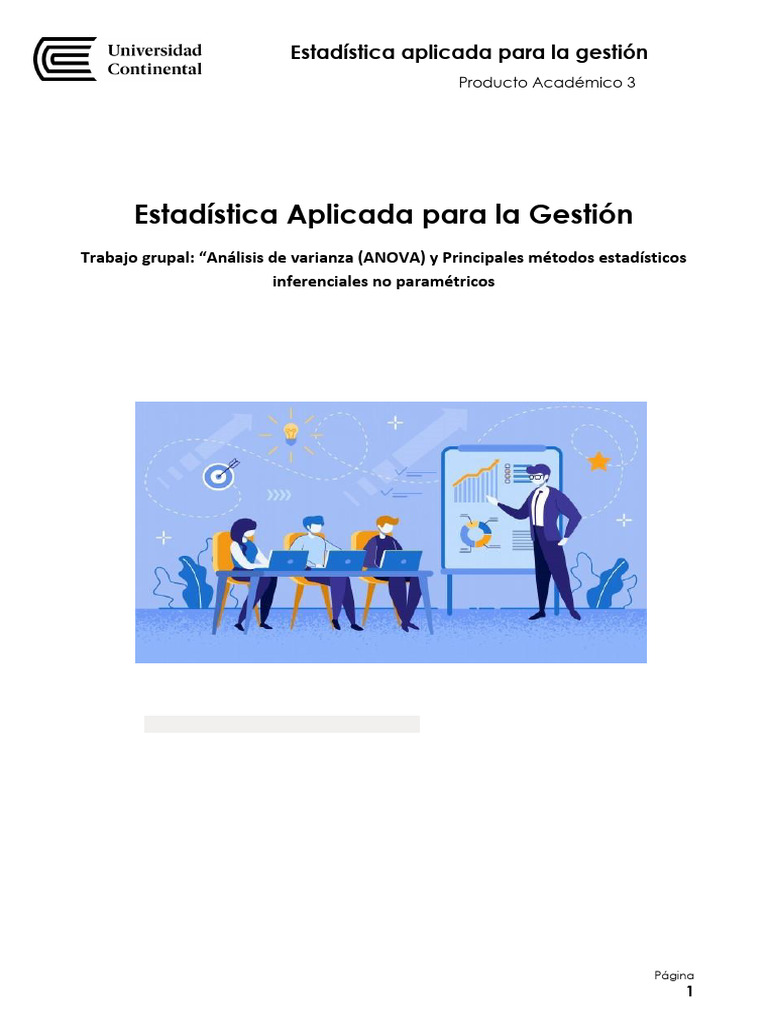 Producto Académico 3 - Estadistica Aplicada para La Gestión | PDF | Estadísticas | Prueba de ...