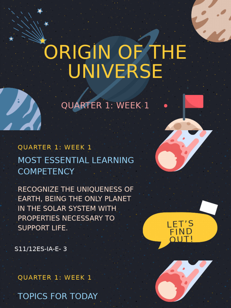 Lesson 1 Origin of The Universe & Solar System | PDF
