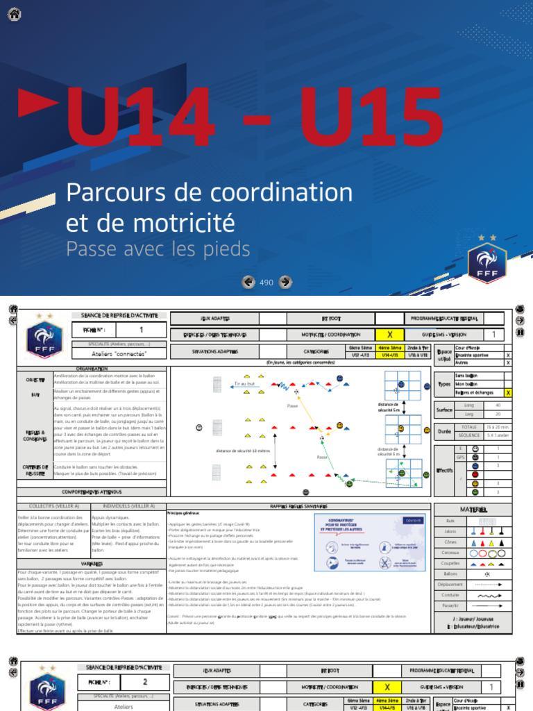 19.3 RAC U14 U15 CoordinationMotricité Passe Avec Les Pieds | PDF