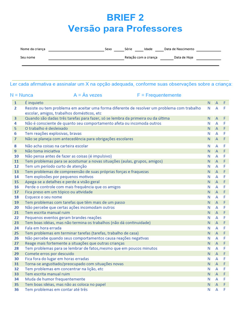 BRIEF 2 - Professores | PDF