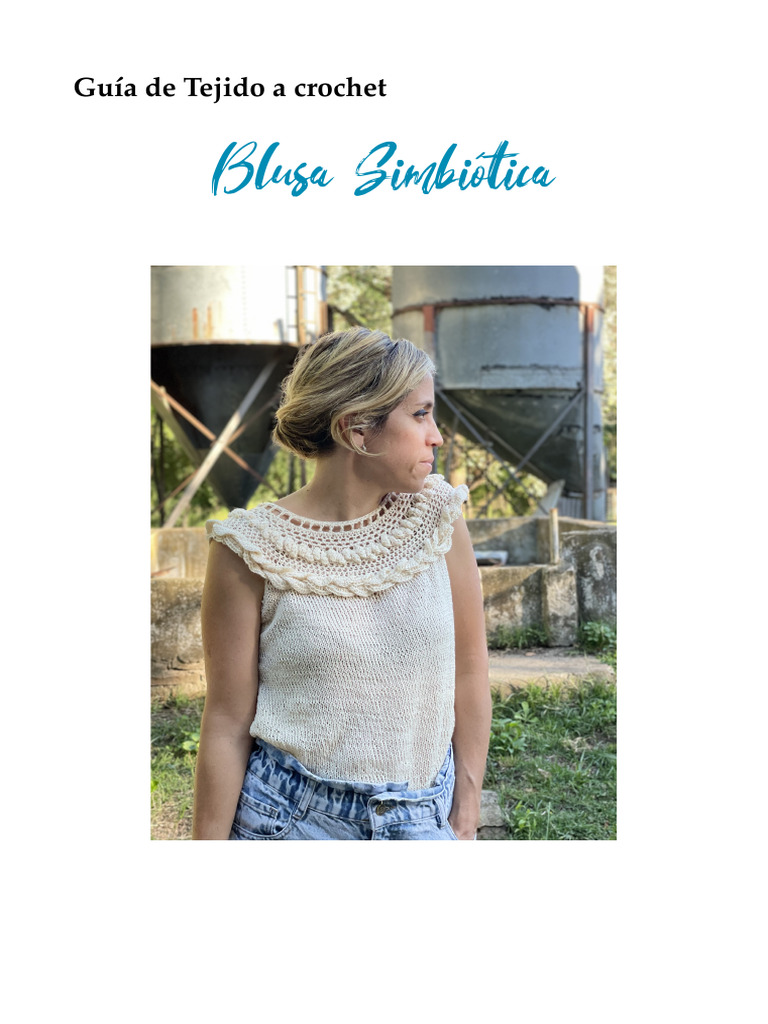 Guia de Tejido Blusa Simbiotica | PDF