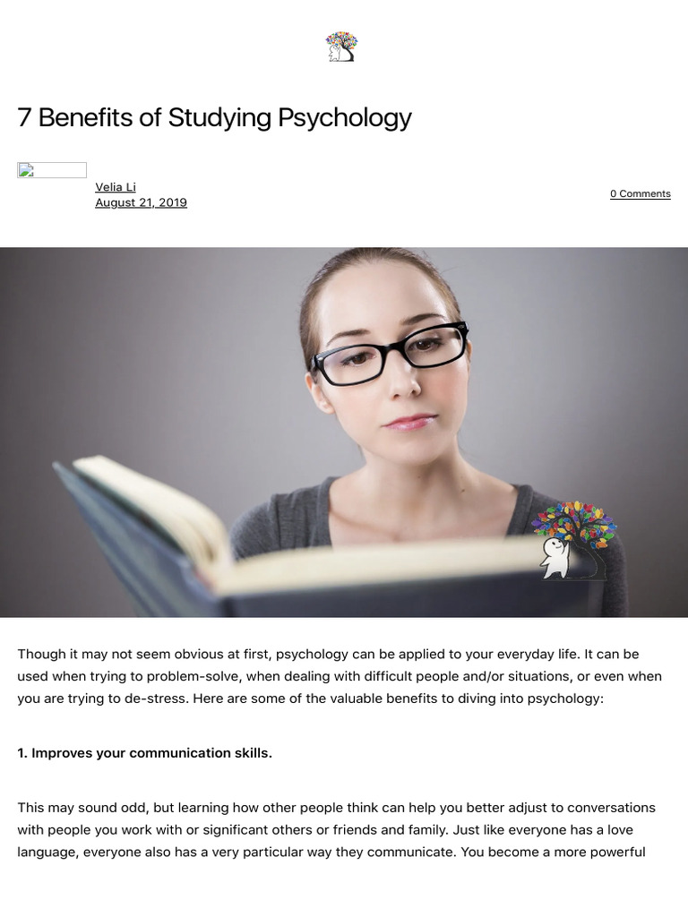 7 Benefits of Studying Psychology | PDF