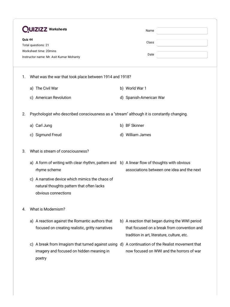 Quiz 44 - Quizizz | PDF