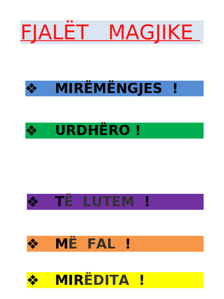 Fjalët Magjike | PDF