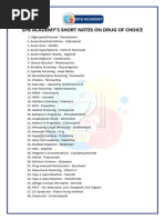 Drug of Choice | PDF | Pharmacology | Drugs