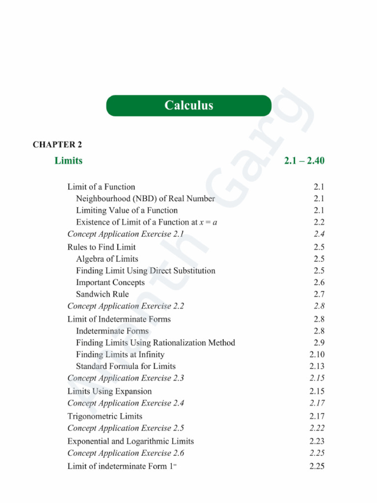 Limits Chapter | PDF
