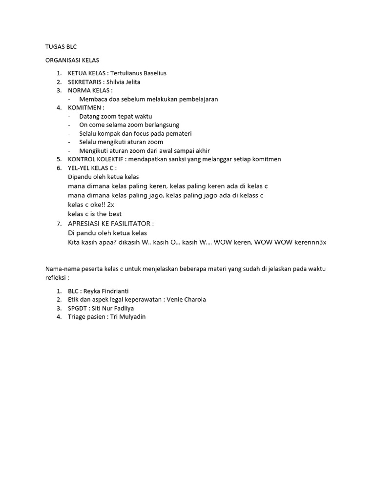 Tugas BLC Kelas C | PDF