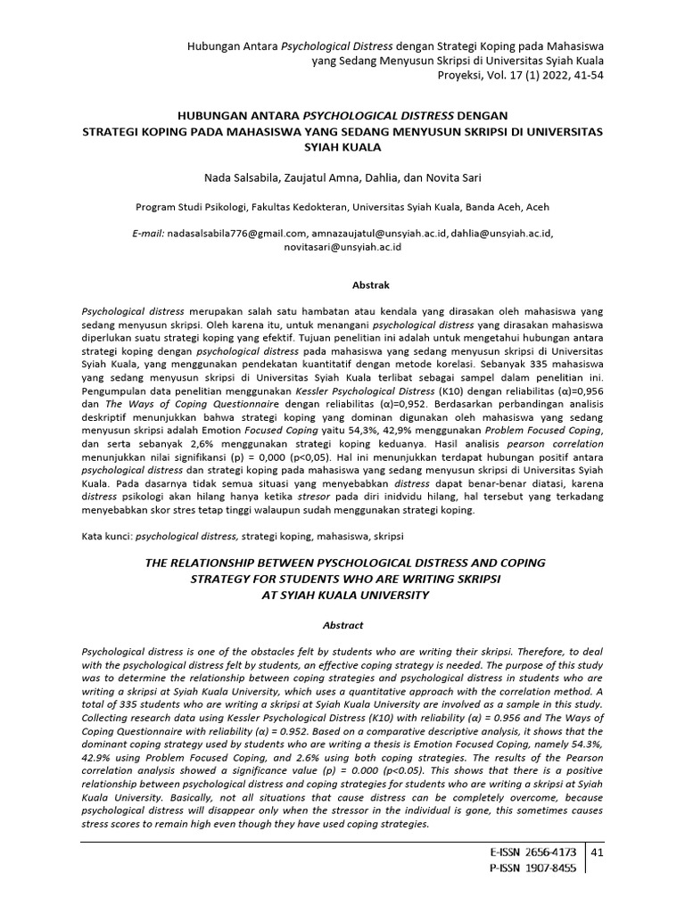 Hubungan Distress Dan Koping | PDF