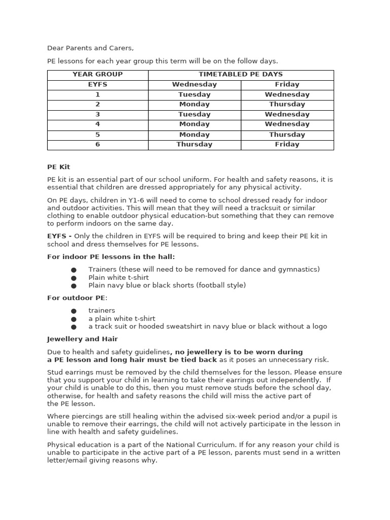 PE Kit letter Jan Final Version | PDF
