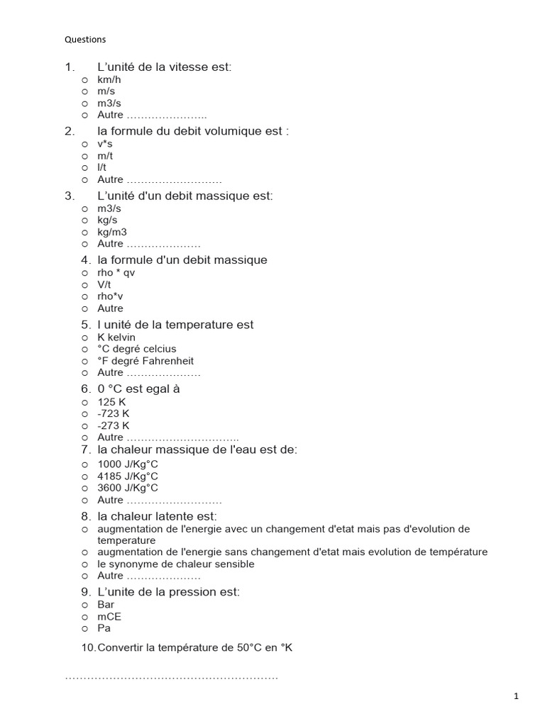 Questions 1-10 | PDF