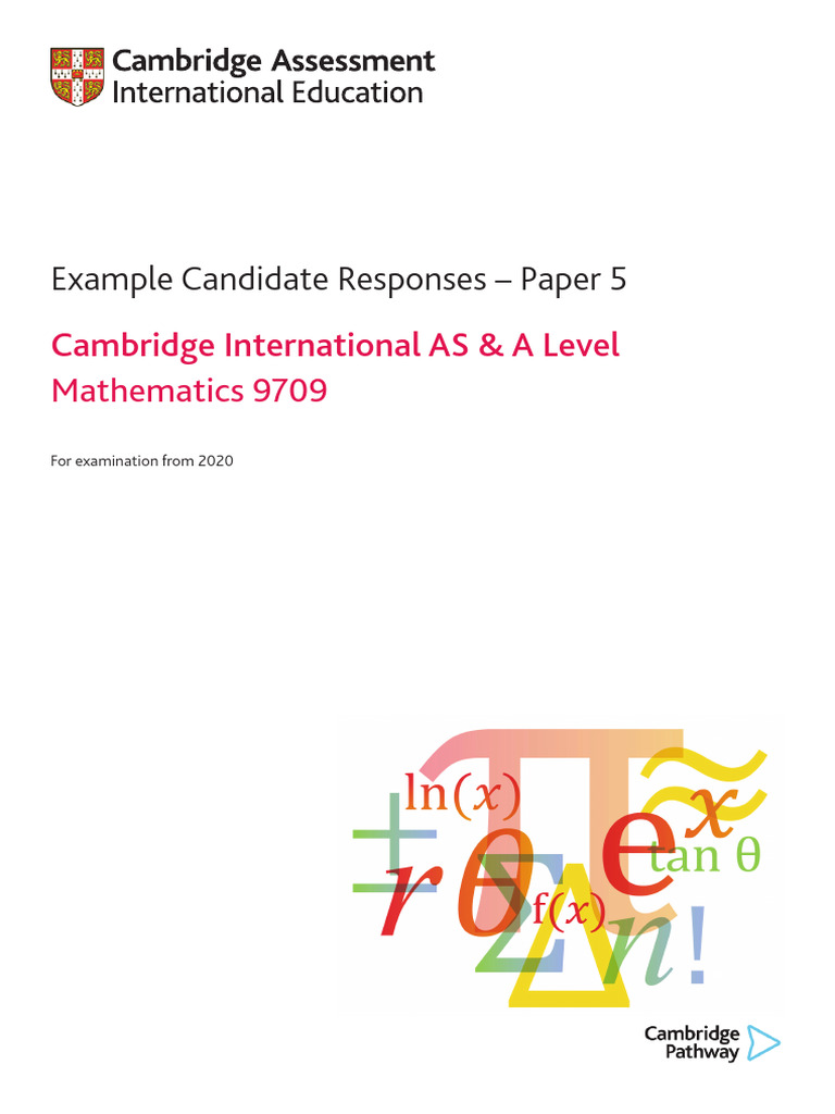 9709 Example Candidate Responses Paper 5 (For Examination From 2020) | PDF