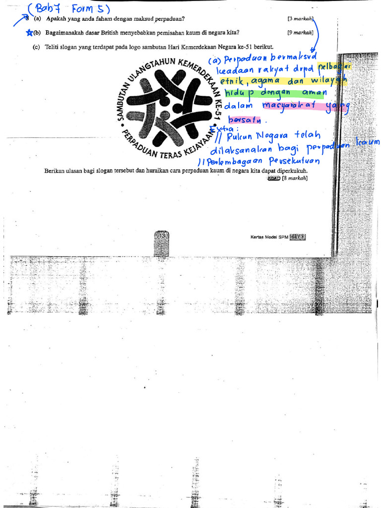 Esei Perpaduan Form 5 | PDF