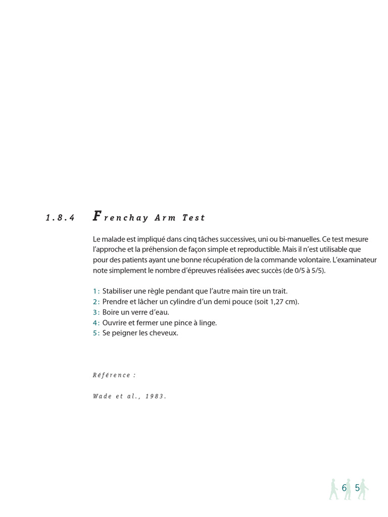 Frenchay Arm Test | PDF