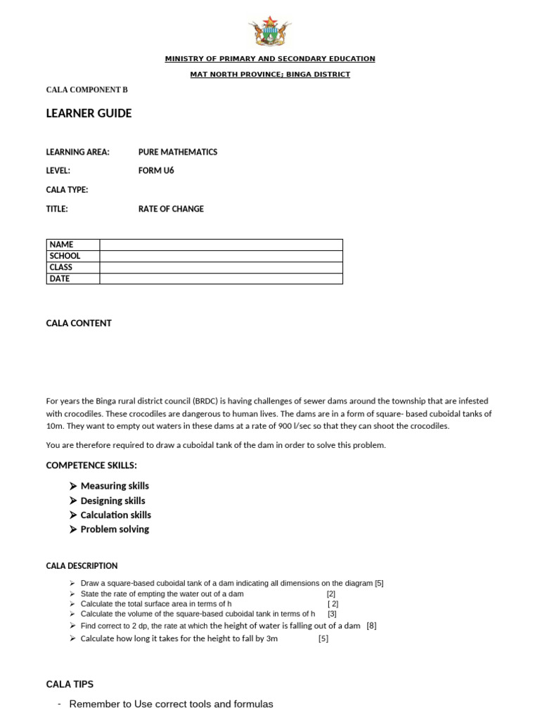 Pure Maths Cala Component B | PDF | Area | Volume
