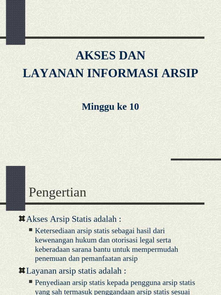 Layanan Akses Arsip Statis | PDF