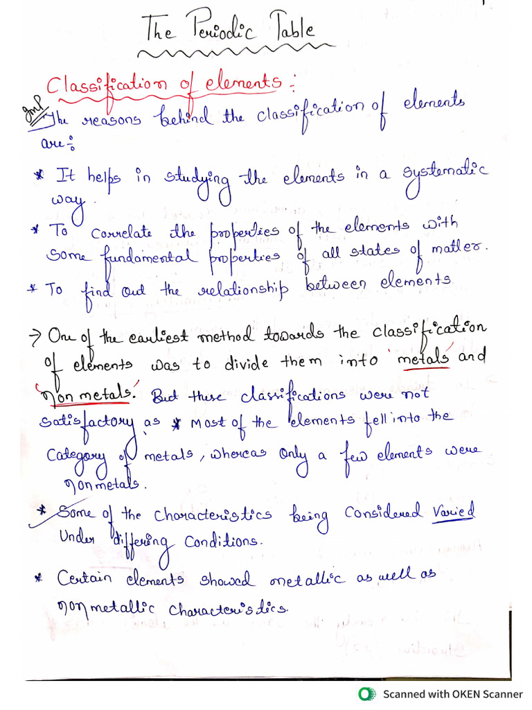 Periodic Table Part 1 | PDF
