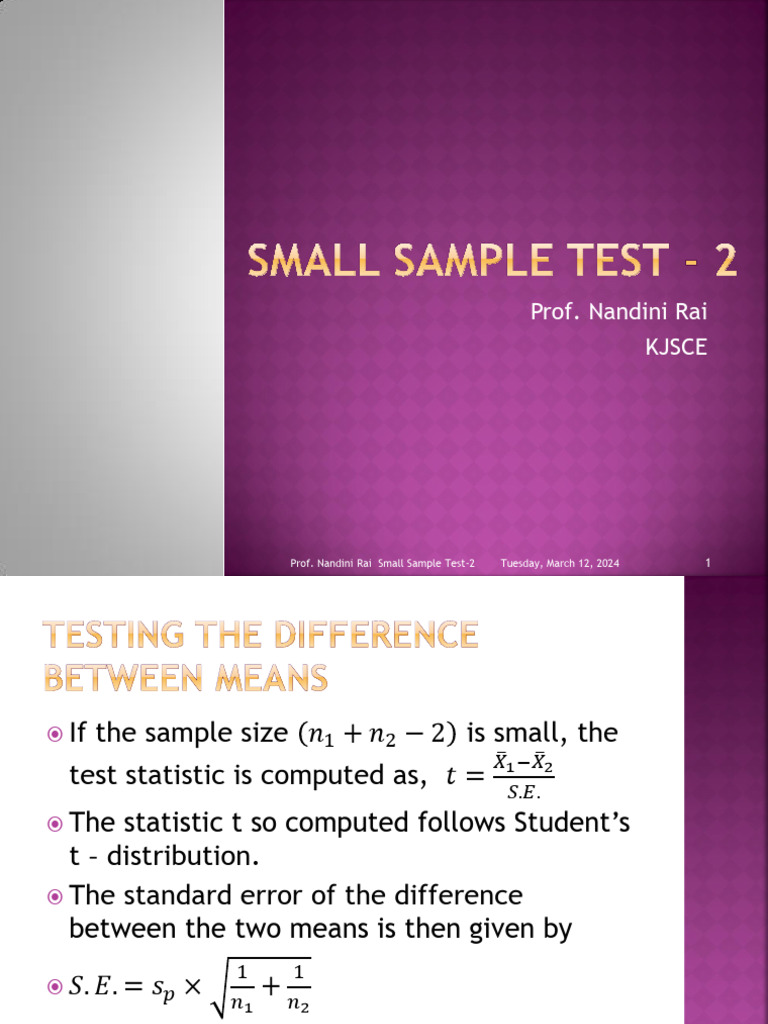 5.small Sample Test-2 | PDF