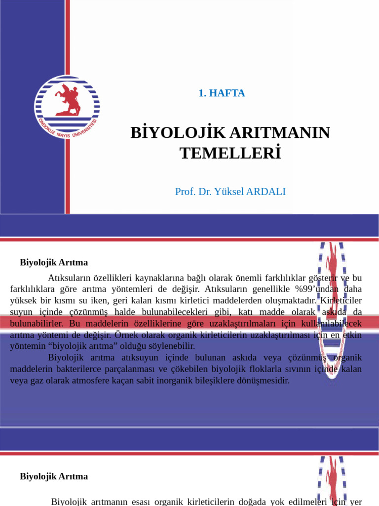 Hafta-Biyolojik Arıtmanın Temelleri | PDF
