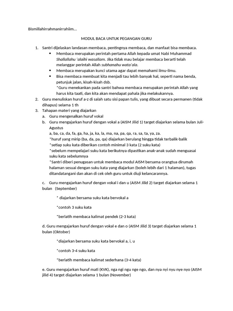 Modul Baca Guru | PDF