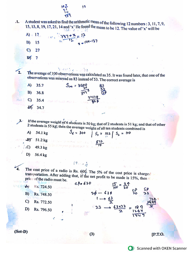 JKSSB Junior Assistant Question Paper (1) | PDF