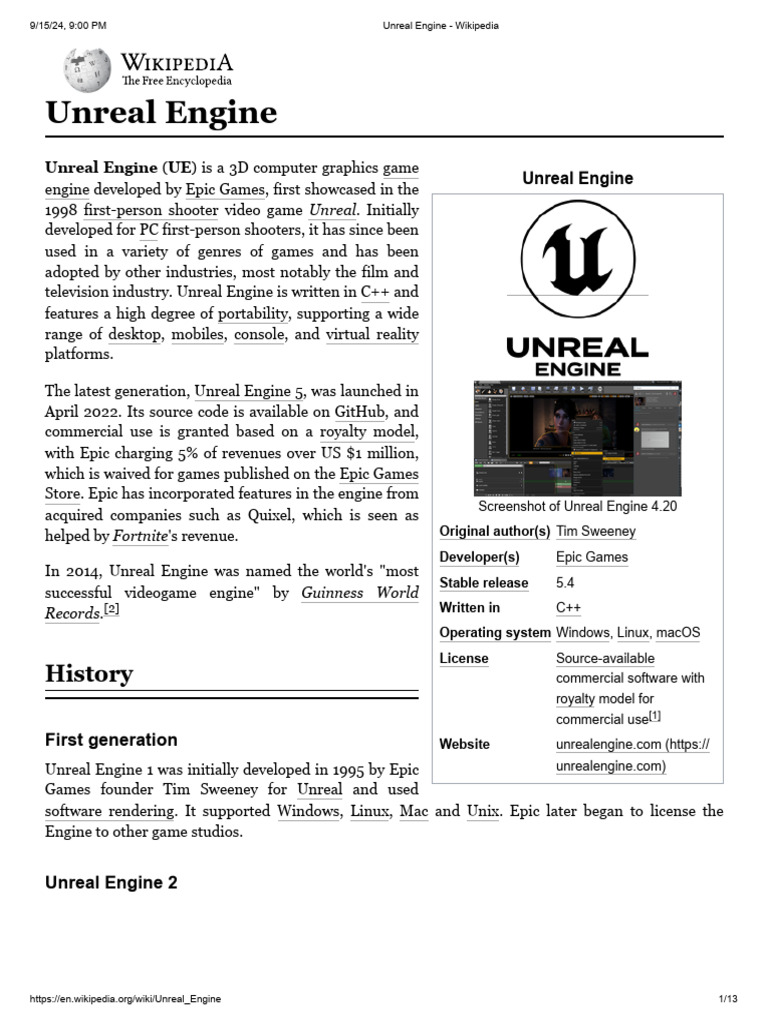 What is unreal engine | PDF
