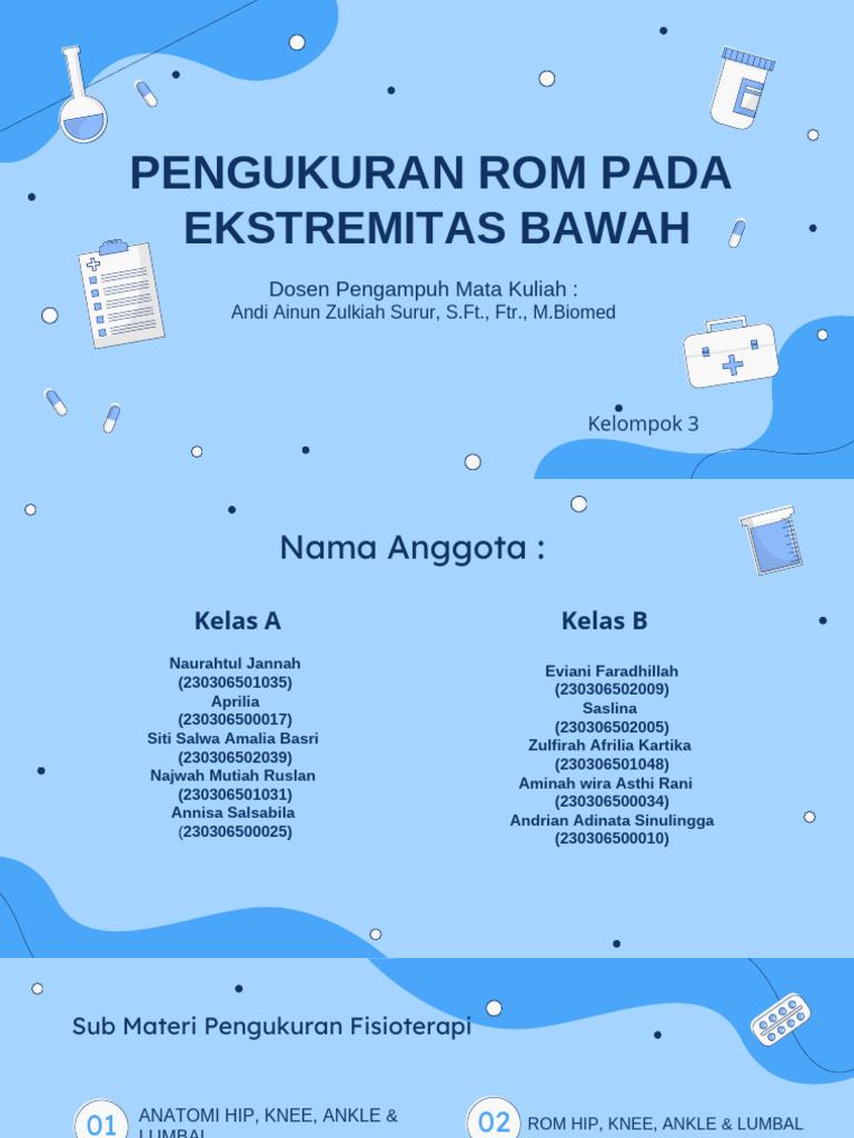 Pengukuran Rom Pada: Ekstremitas Bawah | PDF