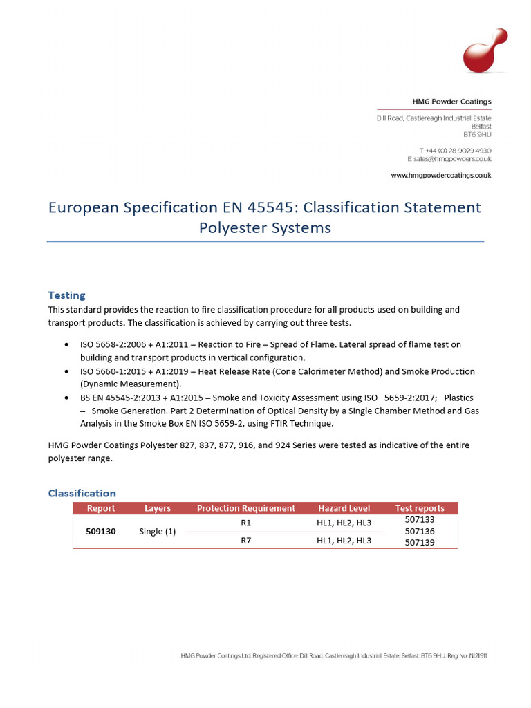EN45545 - Fire Test | PDF