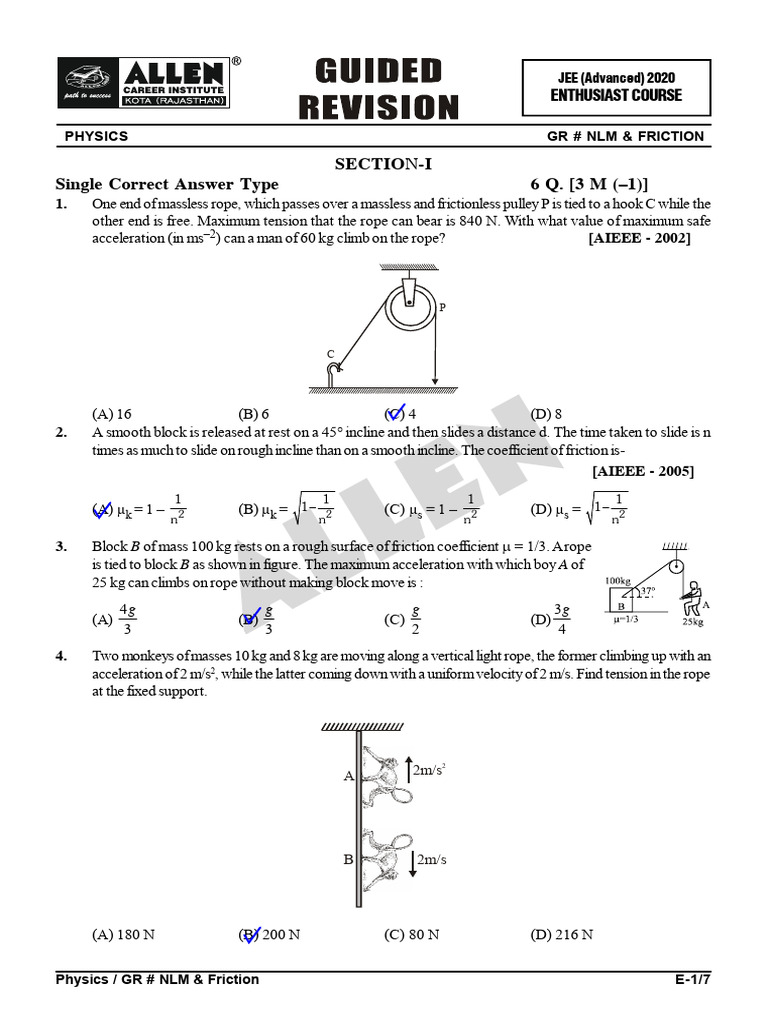 GR # 03 - NLM & Friction (Eng) | PDF