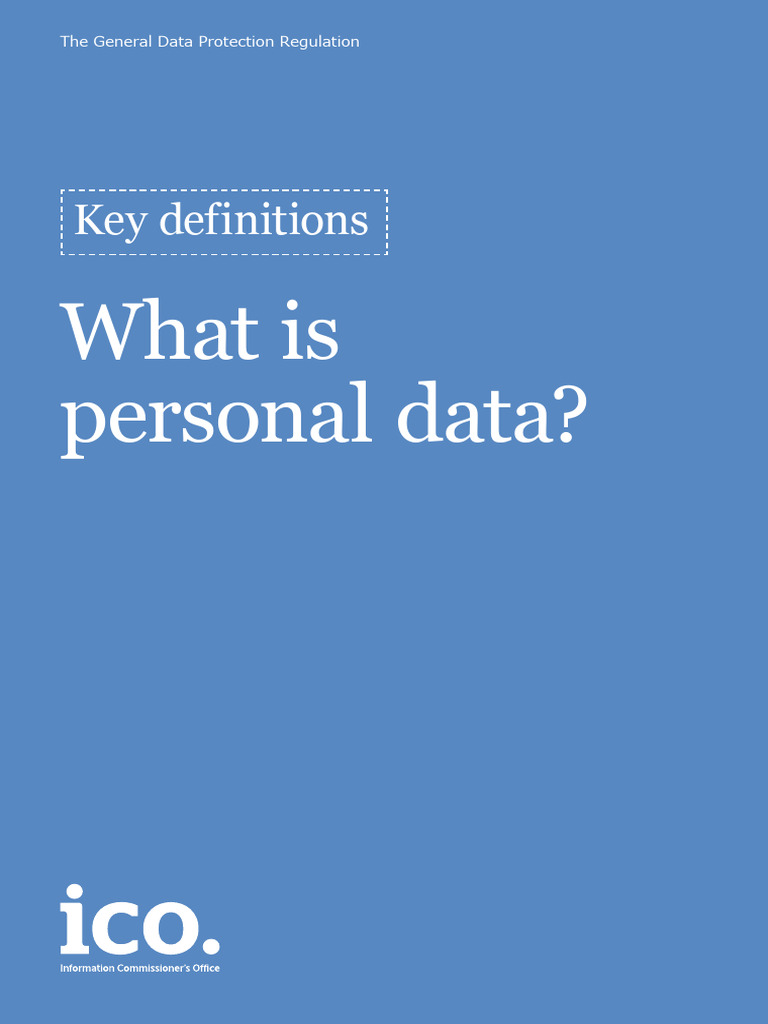 What Is Personal Data | PDF