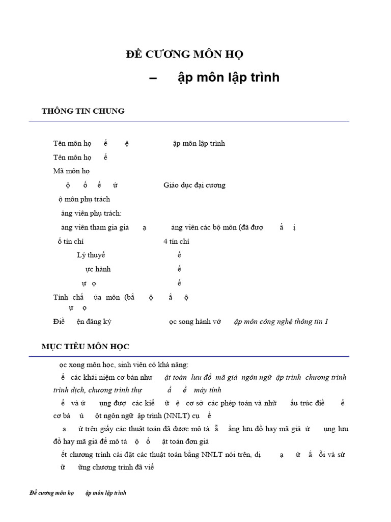 Nhap-Mon-Lap-Trinh Pham-Minh-Tuan Cdio de Cuong Mon Hoc NMLT - (Cuuduongthancong - Com) | PDF