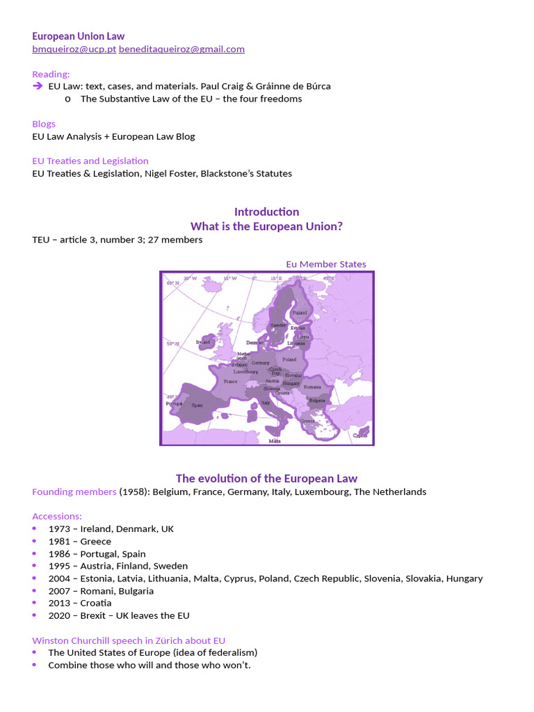 Overview of European Union Law | PDF | European Union | Finance & Money ...