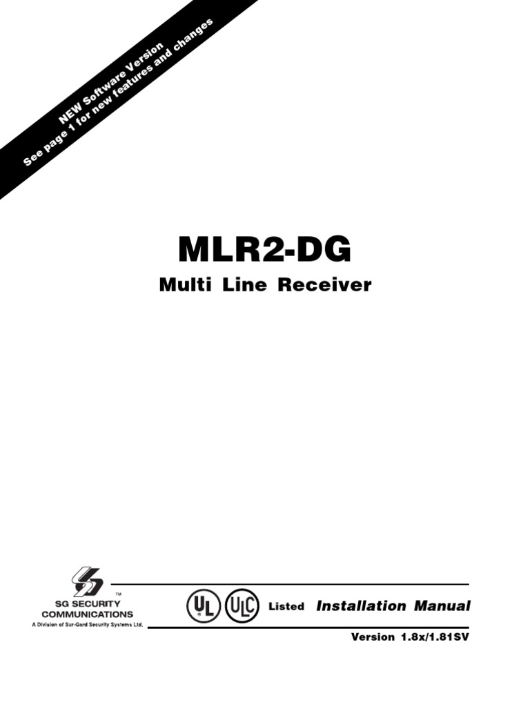 SG mlr2-dg v1.8 Can-Us Im Eng 29001543 r2 | PDF | Telephone | Computer ...