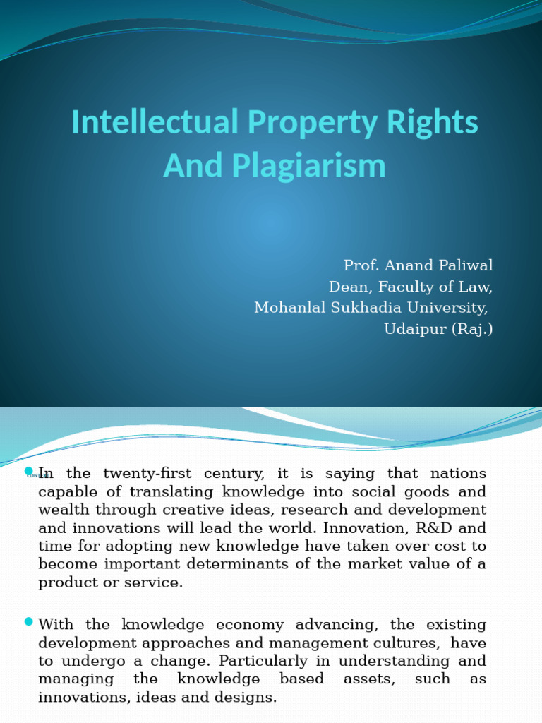 891 - Intellectual Property Rights Introduction | PDF