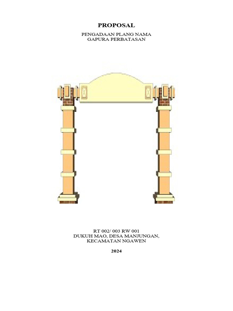 Prop Plang Nama Gapura Setupon | PDF