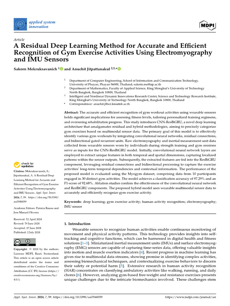 3 Imu Based Exercise Classification And Feedback Using Deep Learning