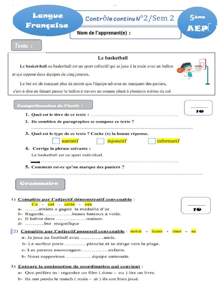 Controle 2 Semestre 2 | PDF