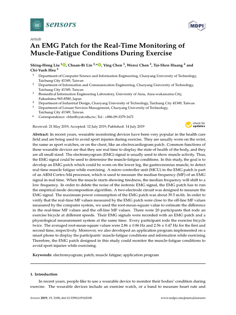 5 - An EMG Patch For The Real-Time Monitoring of Muscle-Fatigue ...