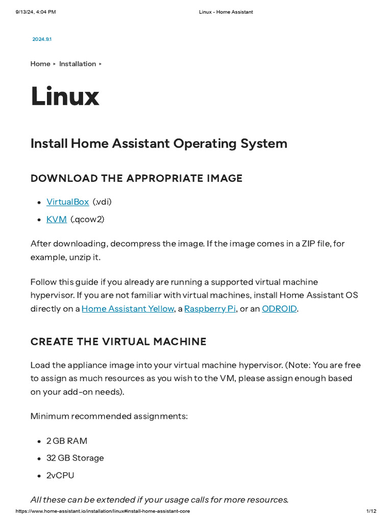 Linux Home Assistant Install Home Assistant Core Pdf