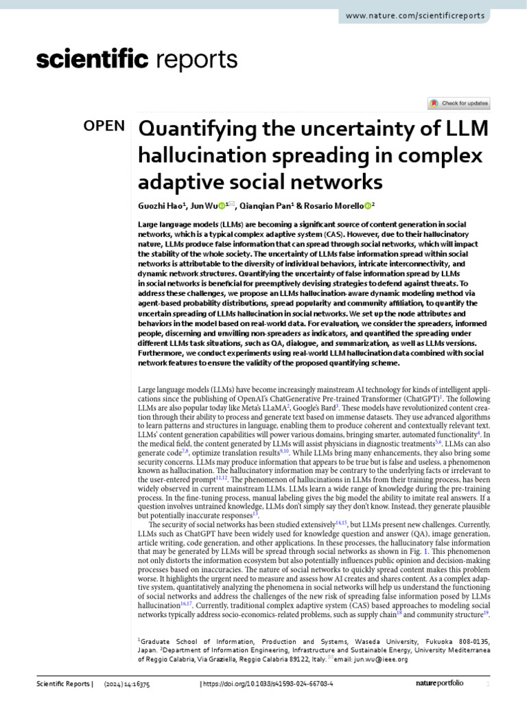 Quantifying The Uncertainty of LLM Hallucination Spreading in Complex ...