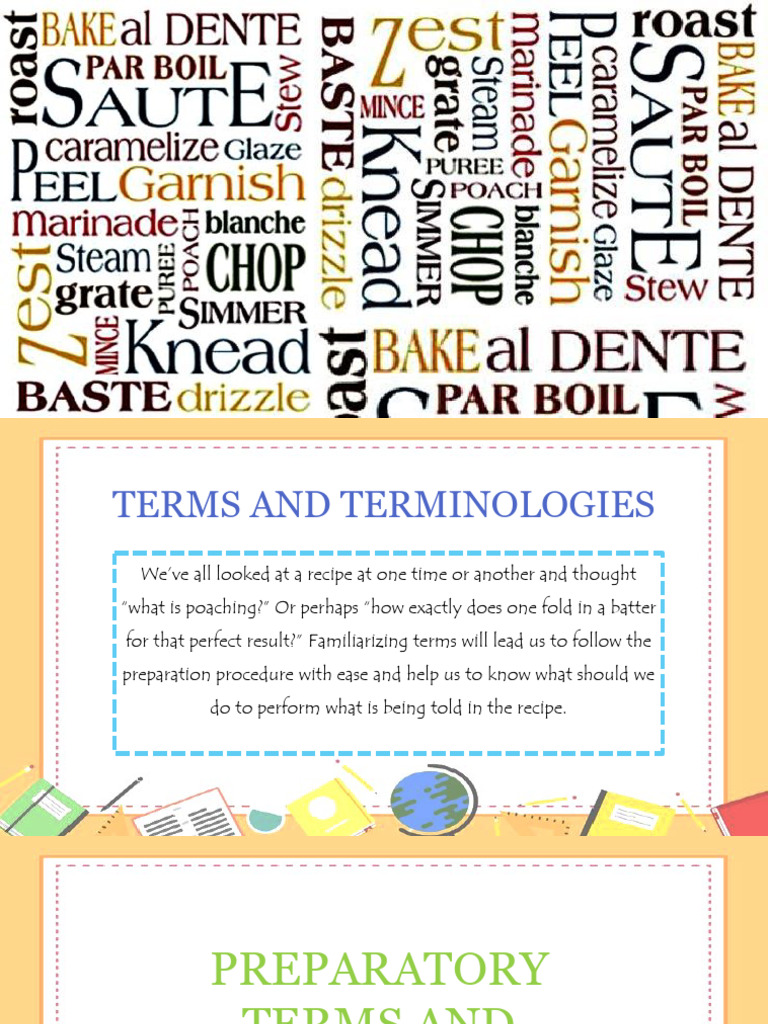 Terms Terminologies | PDF | Grilling | Cooking, Food & Wine