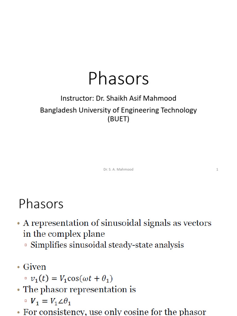 Phasors | PDF
