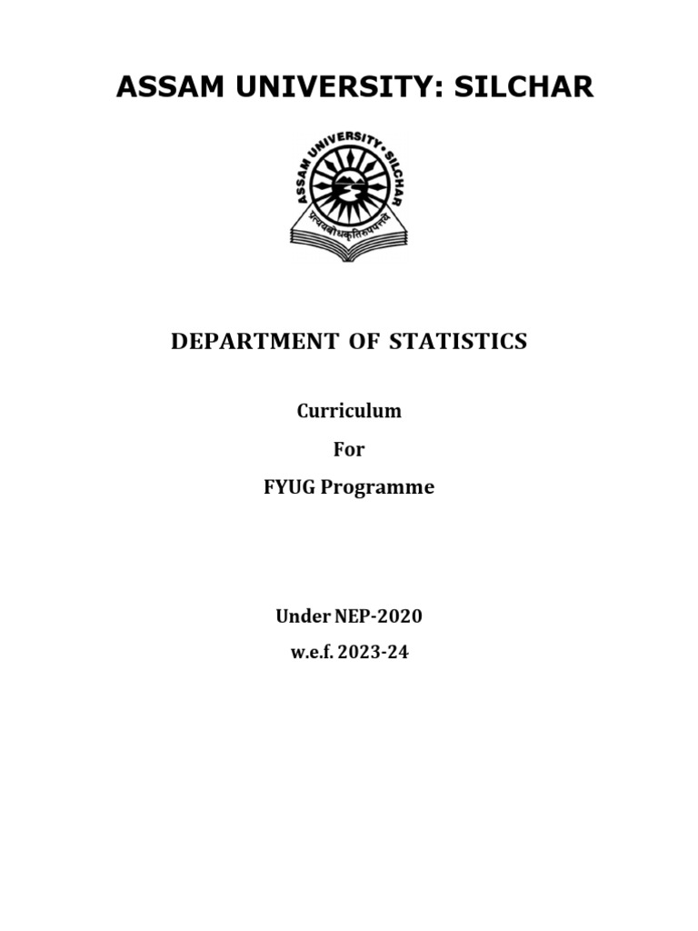 STATISTICS SYLLABUS NEP 2020 - FINAL - Format 1 | PDF