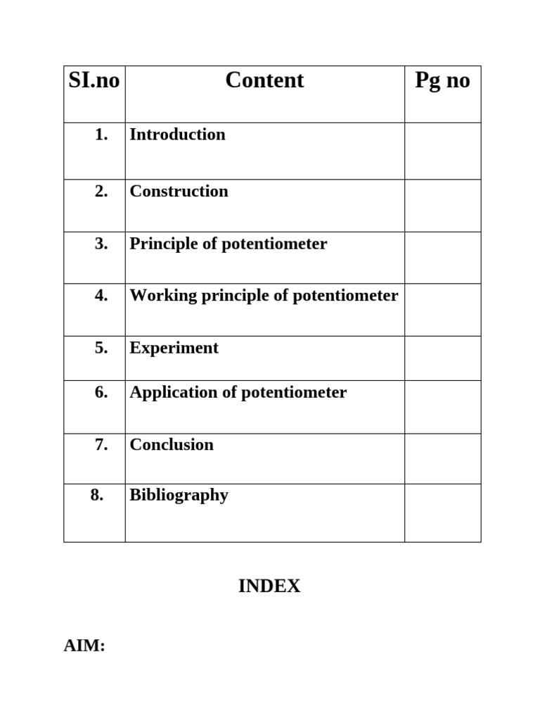 Potentiometer Class 12 Project | PDF