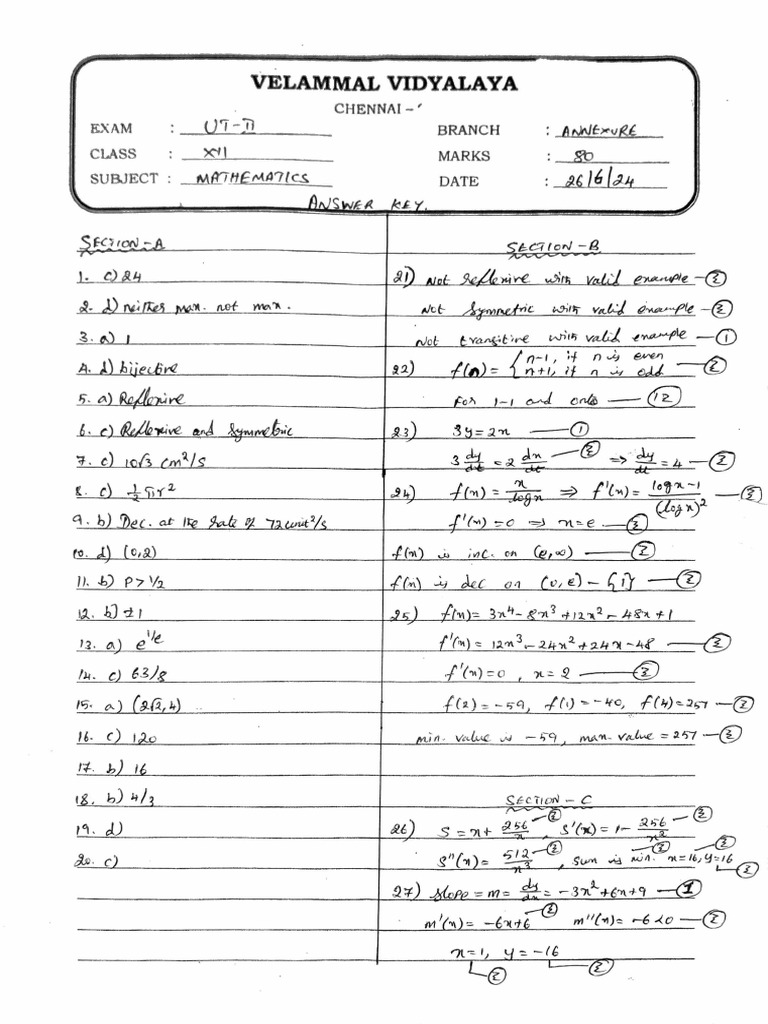 Class 12 Maths UT2 AK | PDF