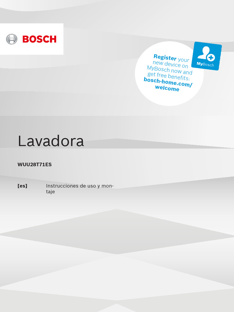 Lavadora Bosch | PDF