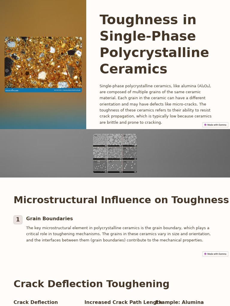Toughness in Single Phase Polycrystalline Ceramics | PDF