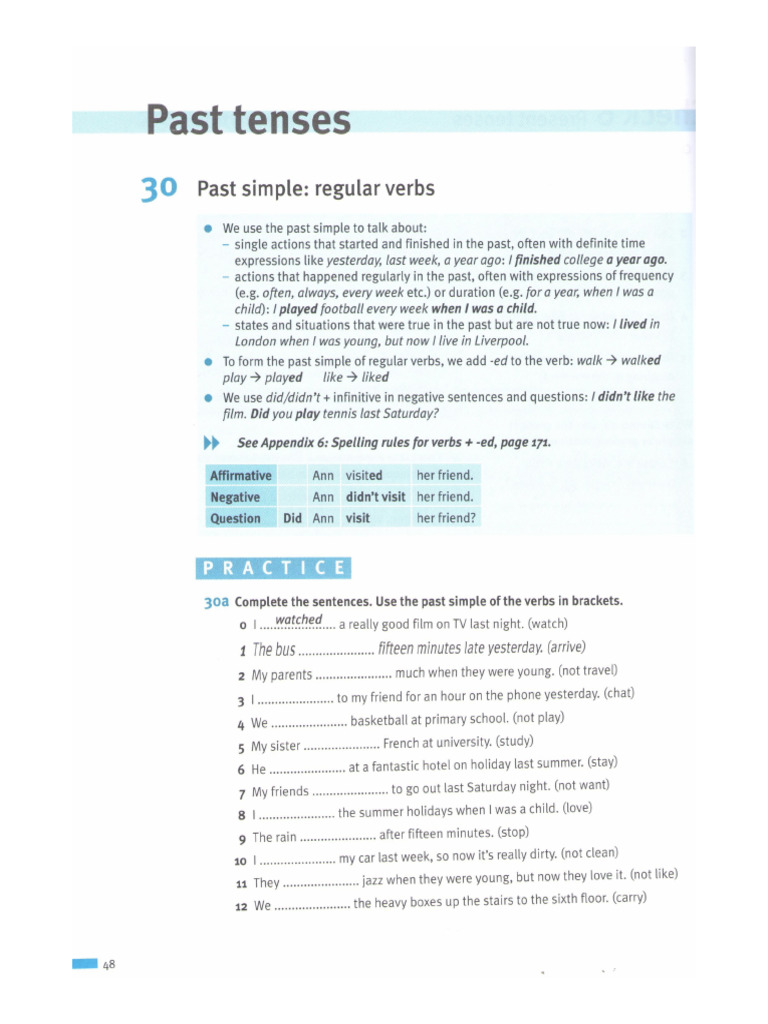 Past Simple Revision | PDF