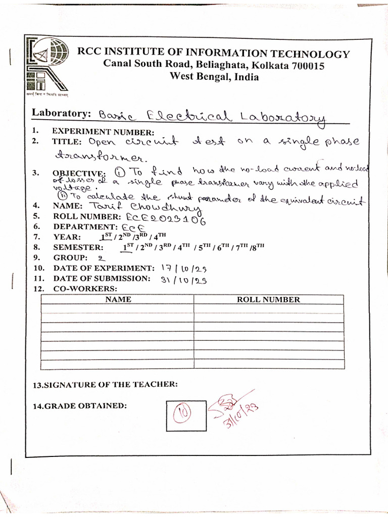 Basic Electrical Experiment 6a | PDF