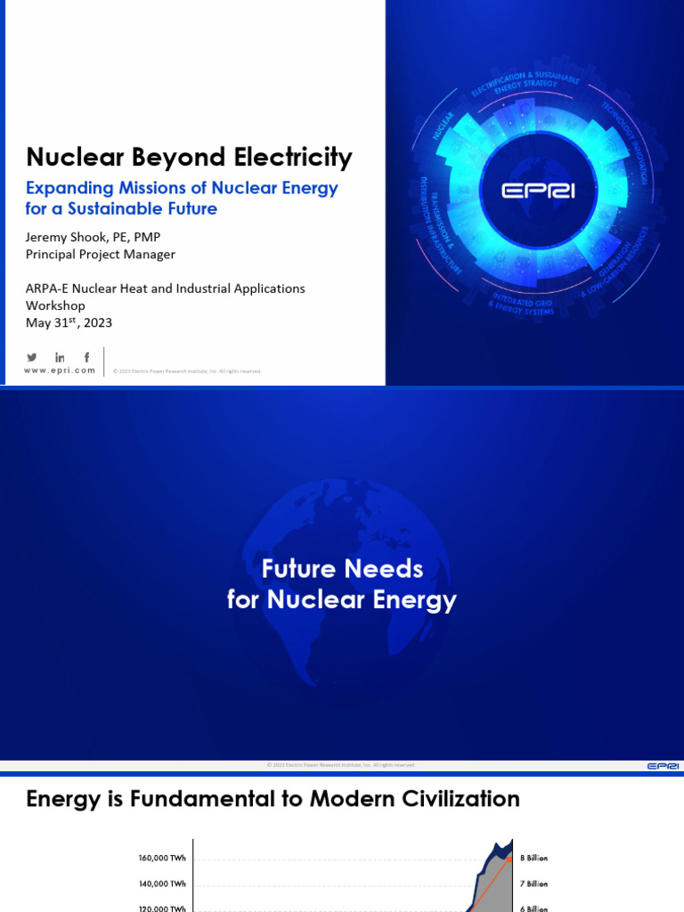 ARPA-E - NHES - Day 1 - EPRI - Nuclear Beyond Electricty | PDF